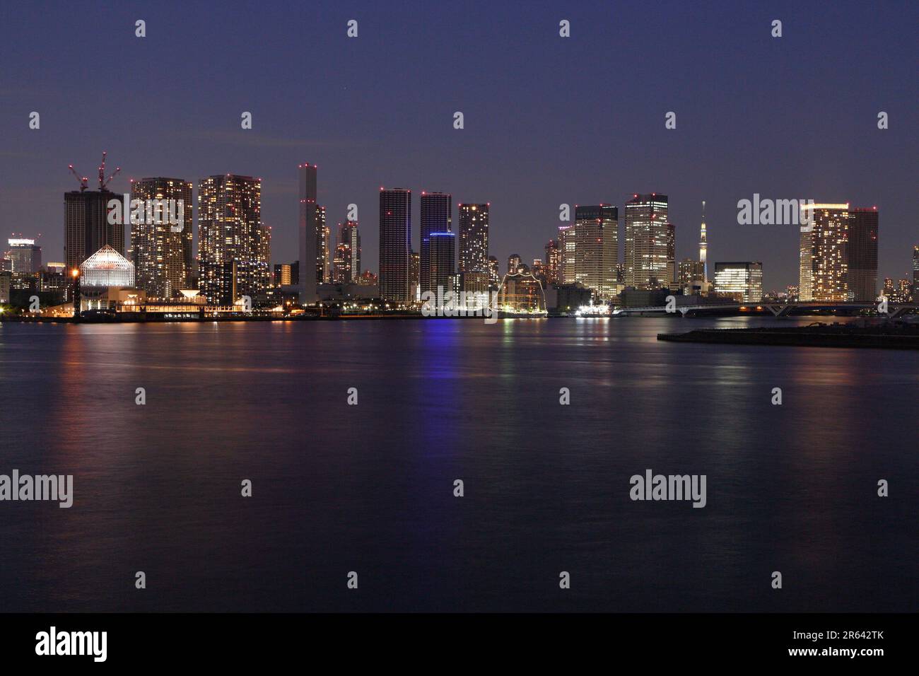 Night View of Tokyo Port Stock Photo - Alamy