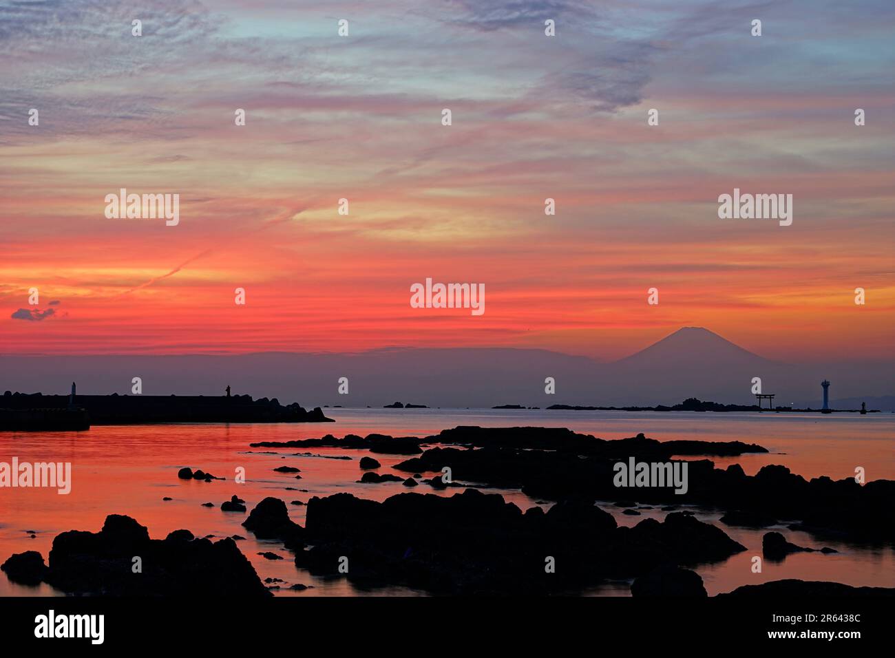 Mount Fuji Sunset Stock Photo - Alamy
