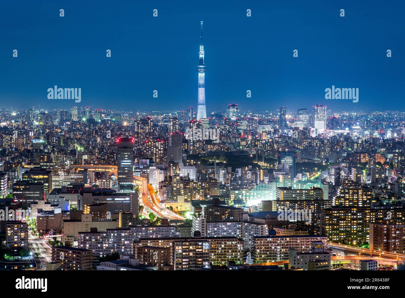 Night view of Tokyo Sky Tree Stock Photo - Alamy