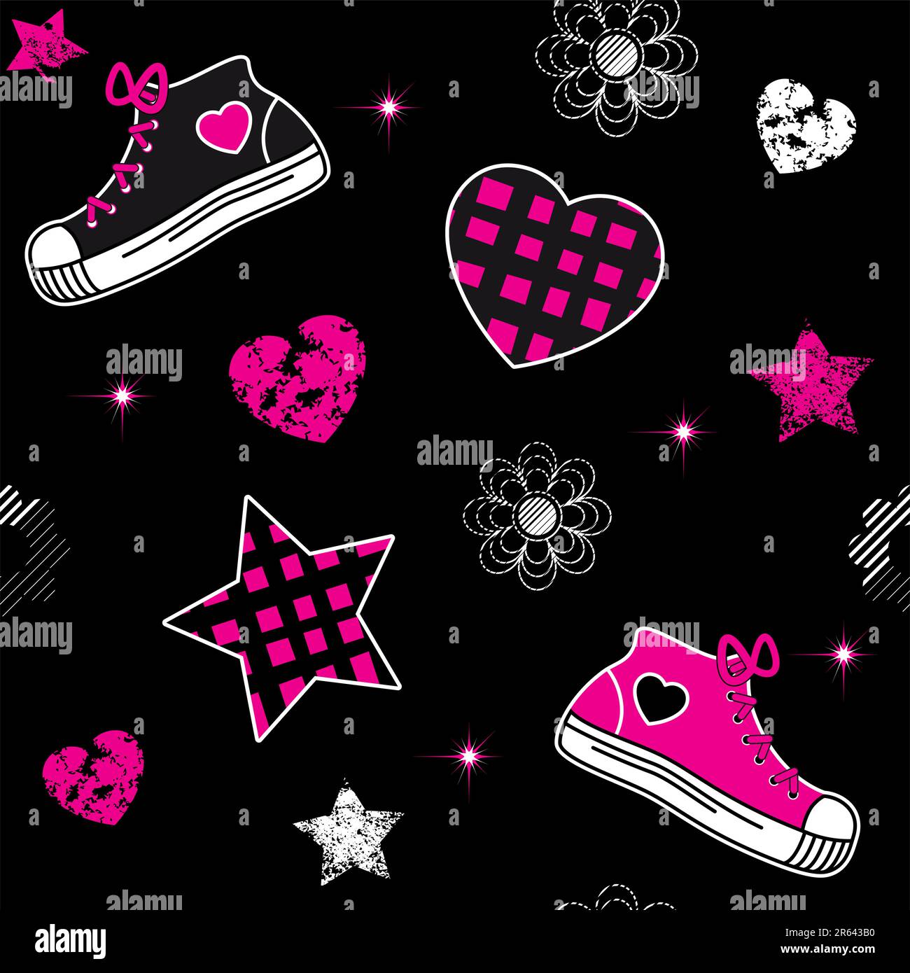 Seamless from emo symbols(can be repeated and scaled in any size Stock ...