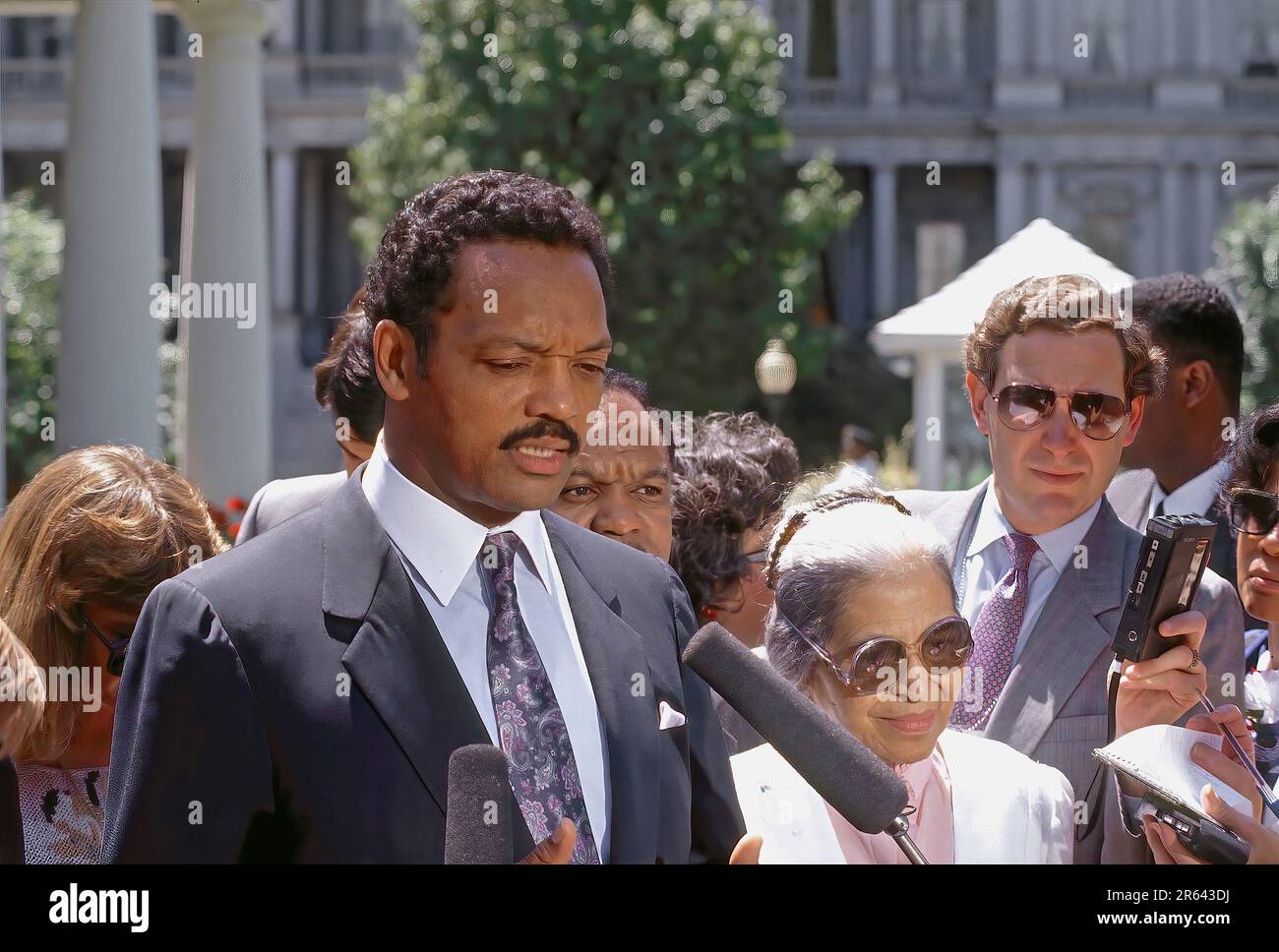 WASHINGTON DC - JUNE 30, 1989 Reverend Jesse Jackson speaking to ...