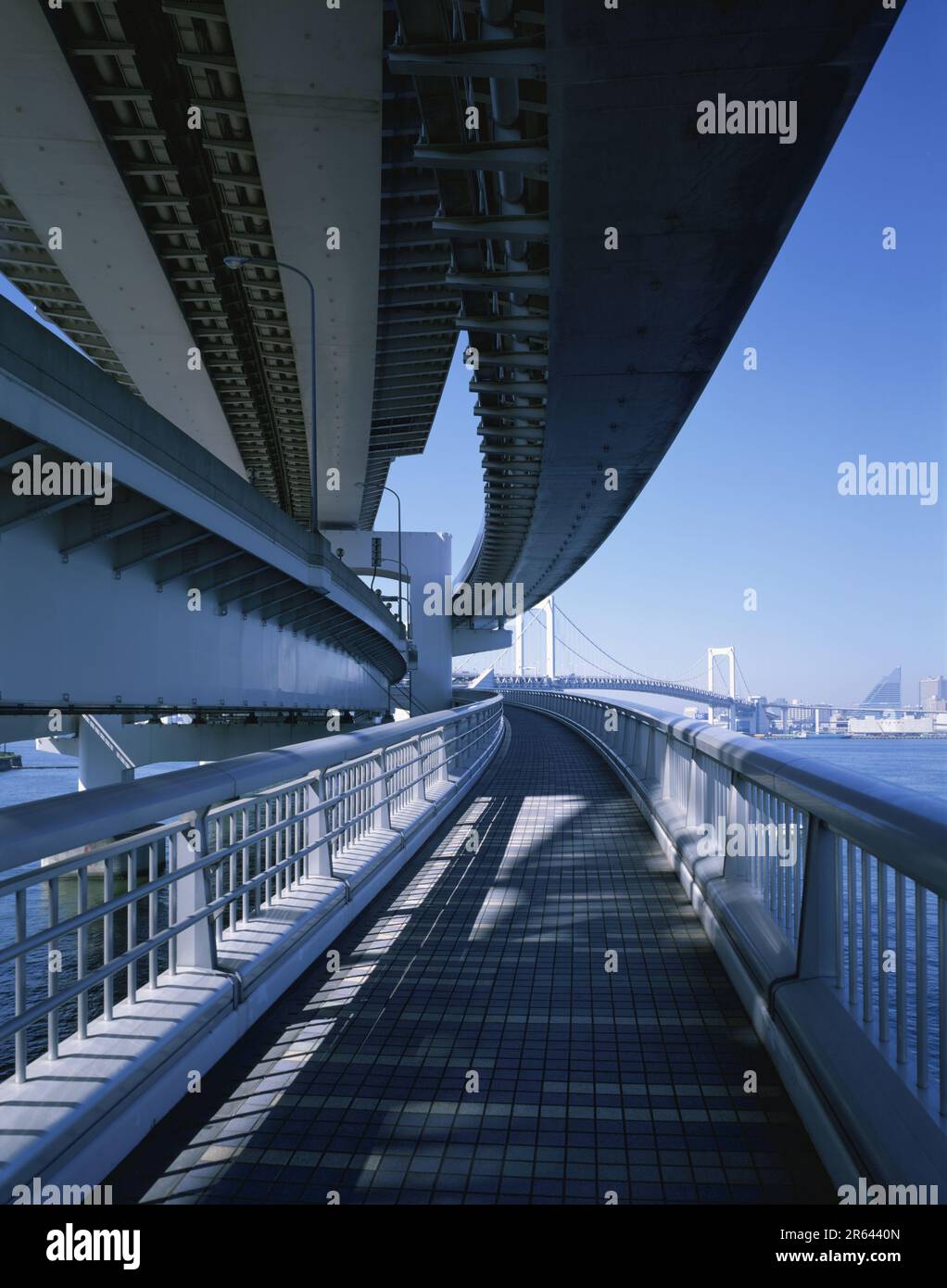 Rainbow Bridge and Sidewalk Stock Photo - Alamy