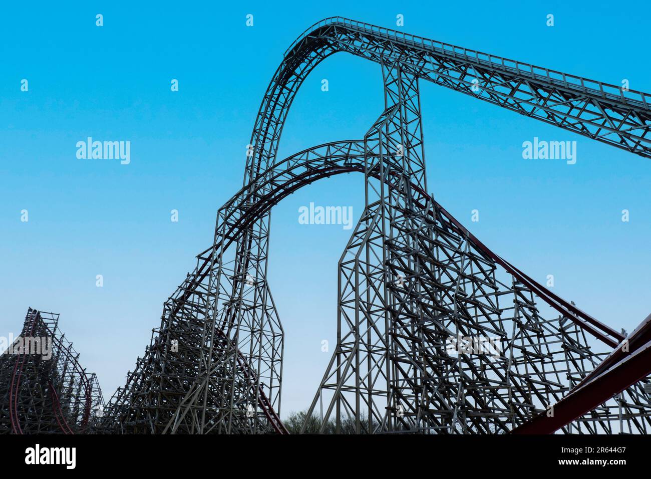 Riding the roller coaster at Energylandia Zator Poland amusement park ...