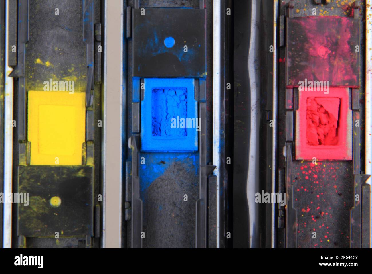 color cmyk toners as nice technology background Stock Photo - Alamy