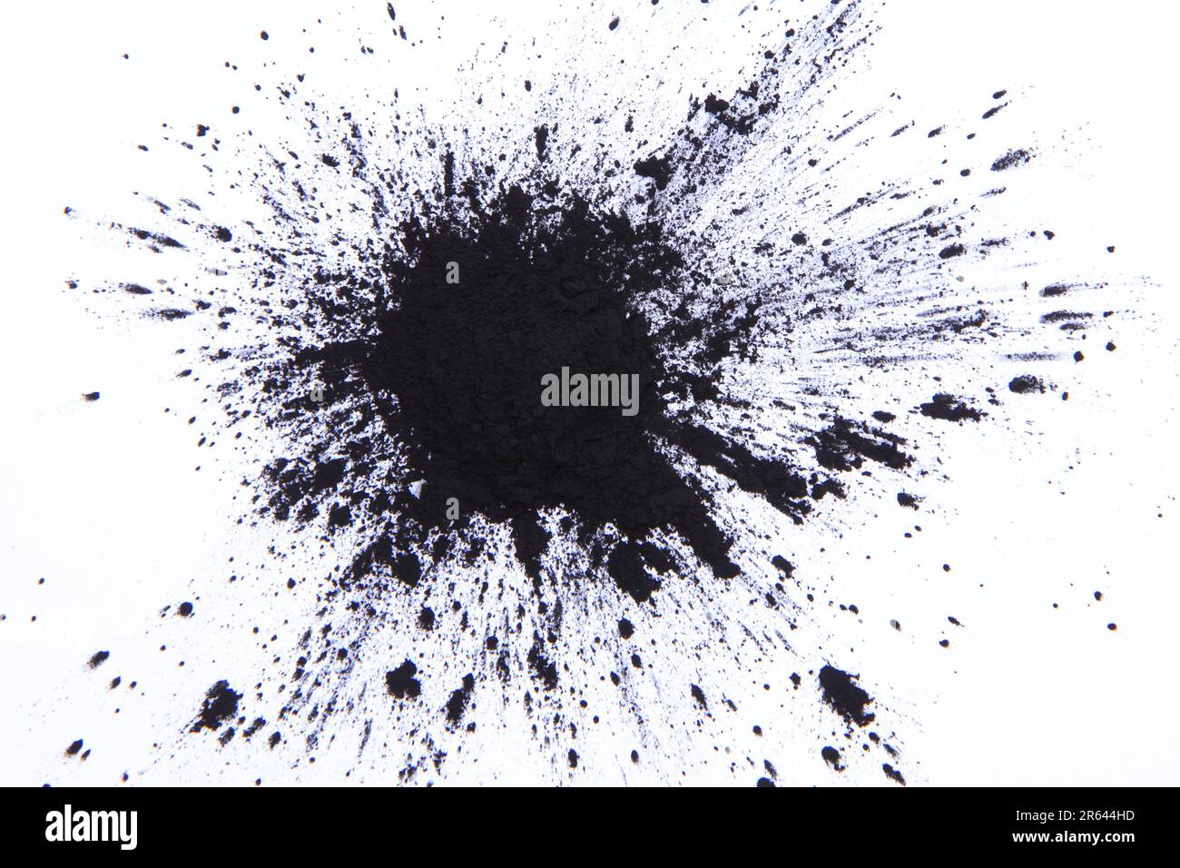 black(key) toner powder isolated on white background Stock Photo - Alamy