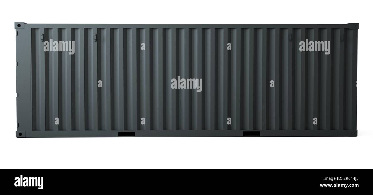 3d rendering of gray container cargo on white background Stock Photo ...
