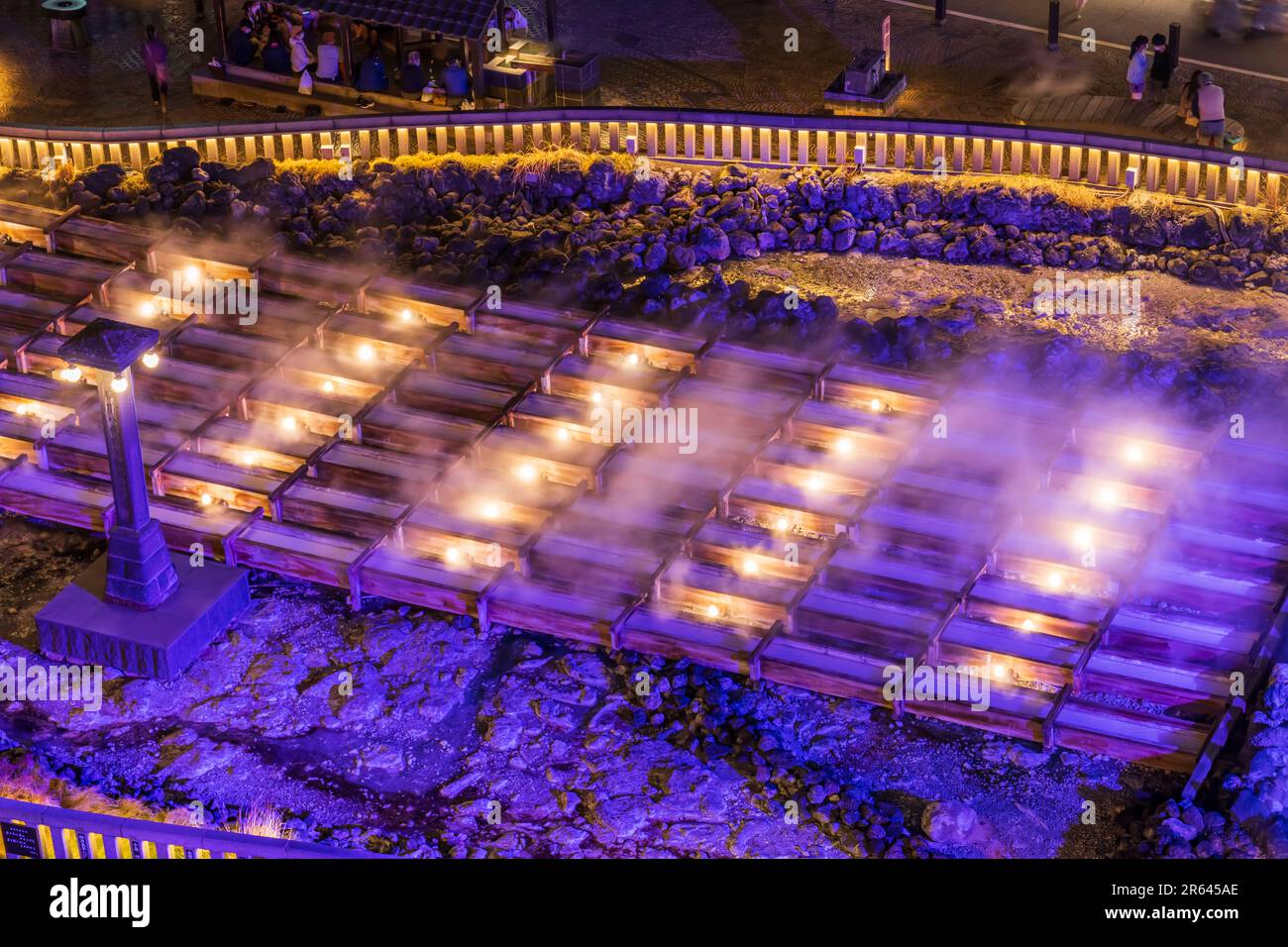 Light up Kusatsu Onsen Yubatake Stock Photo - Alamy