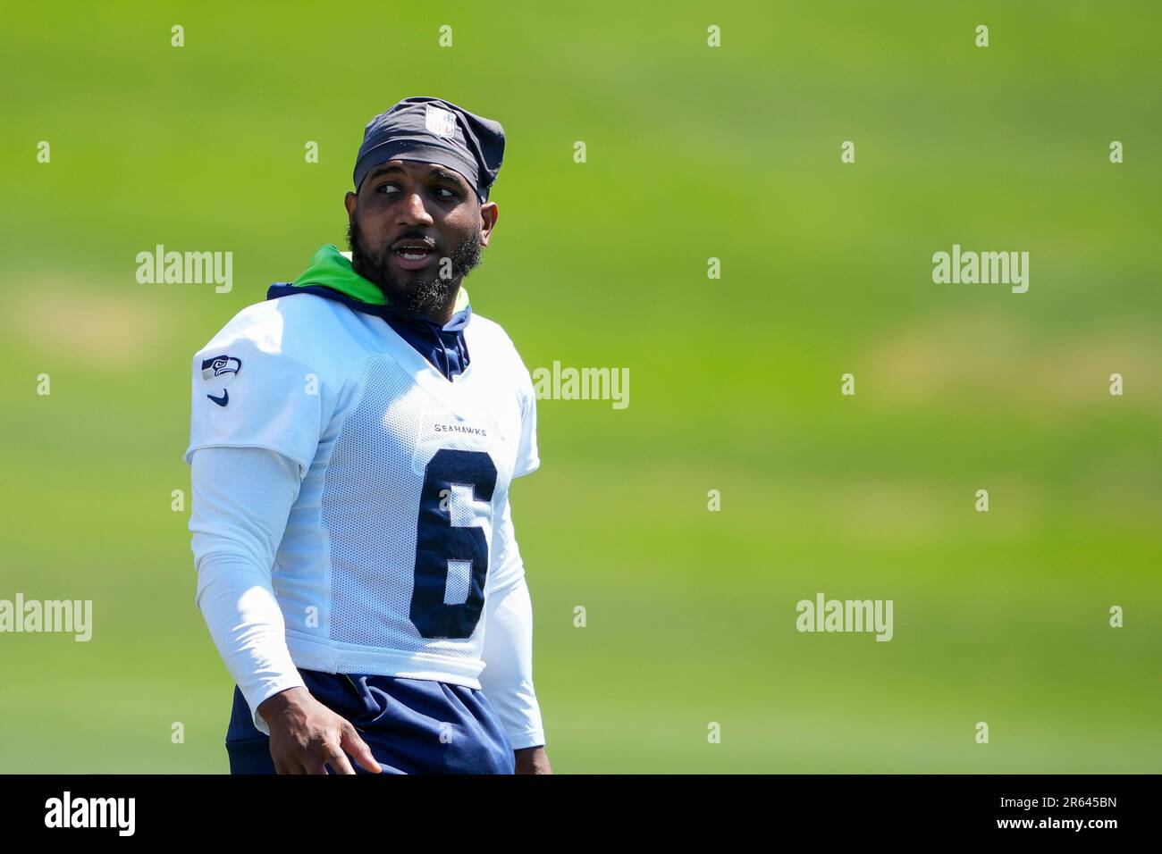 Seattle Seahawks safety Quandre Diggs (6) stands on the field during ...