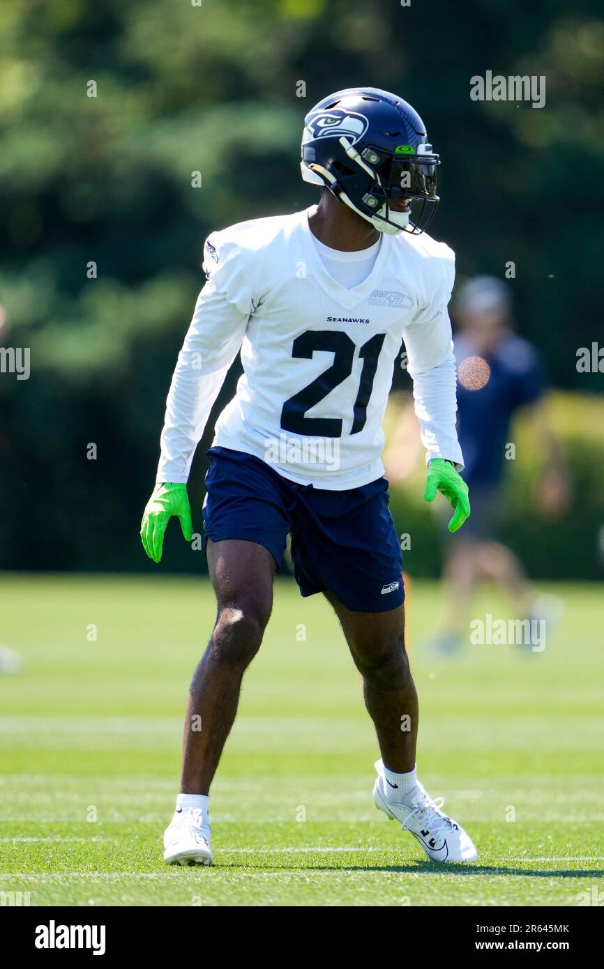 Seattle Seahawks cornerback Devon Witherspoon (21) in action during ...