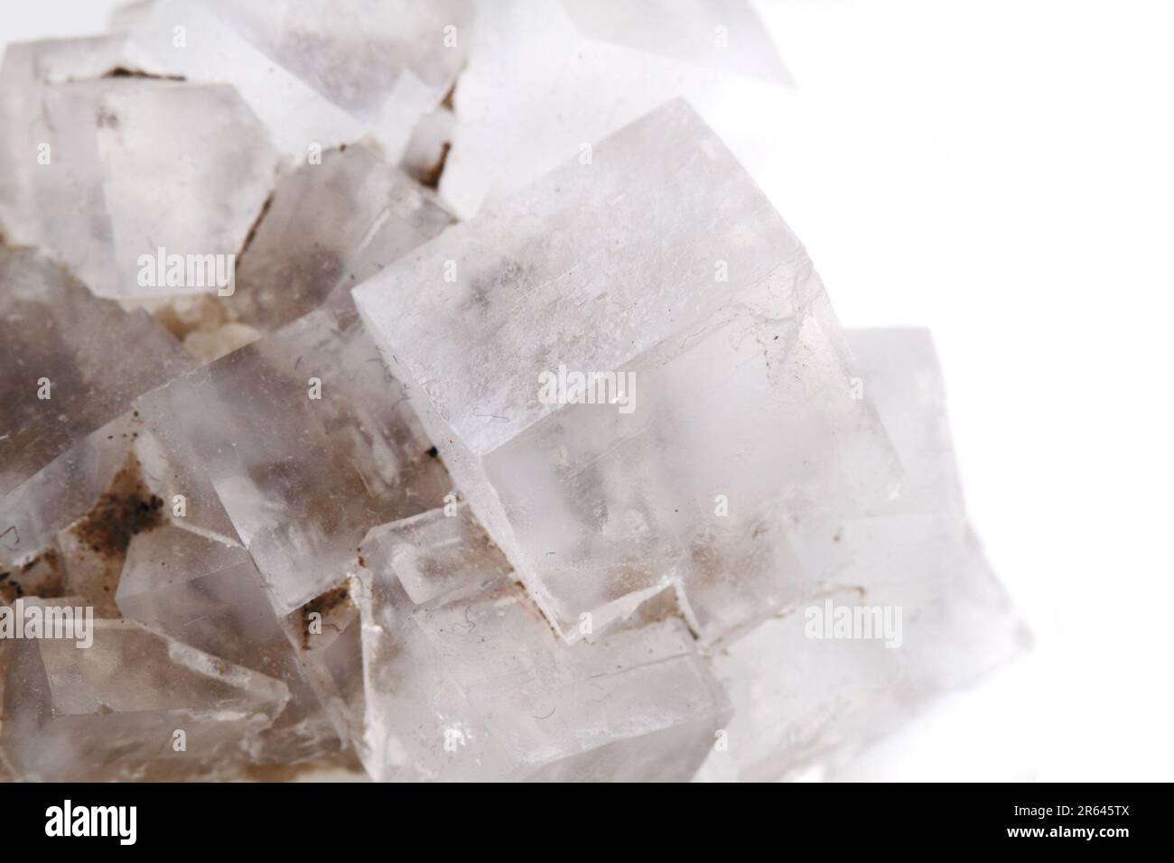 halite salt cubes isolated on the white background Stock Photo - Alamy