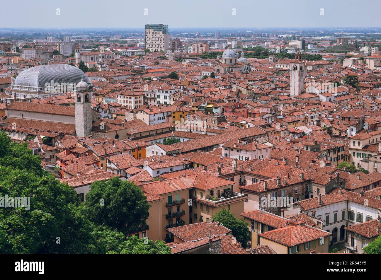 Italian panorama to Brescia from the Castello di Brescia(Brescia Castle ...