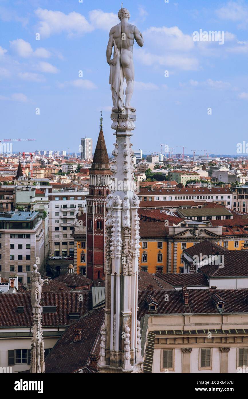 Milan view skyline from cathedral hi-res stock photography and images ...