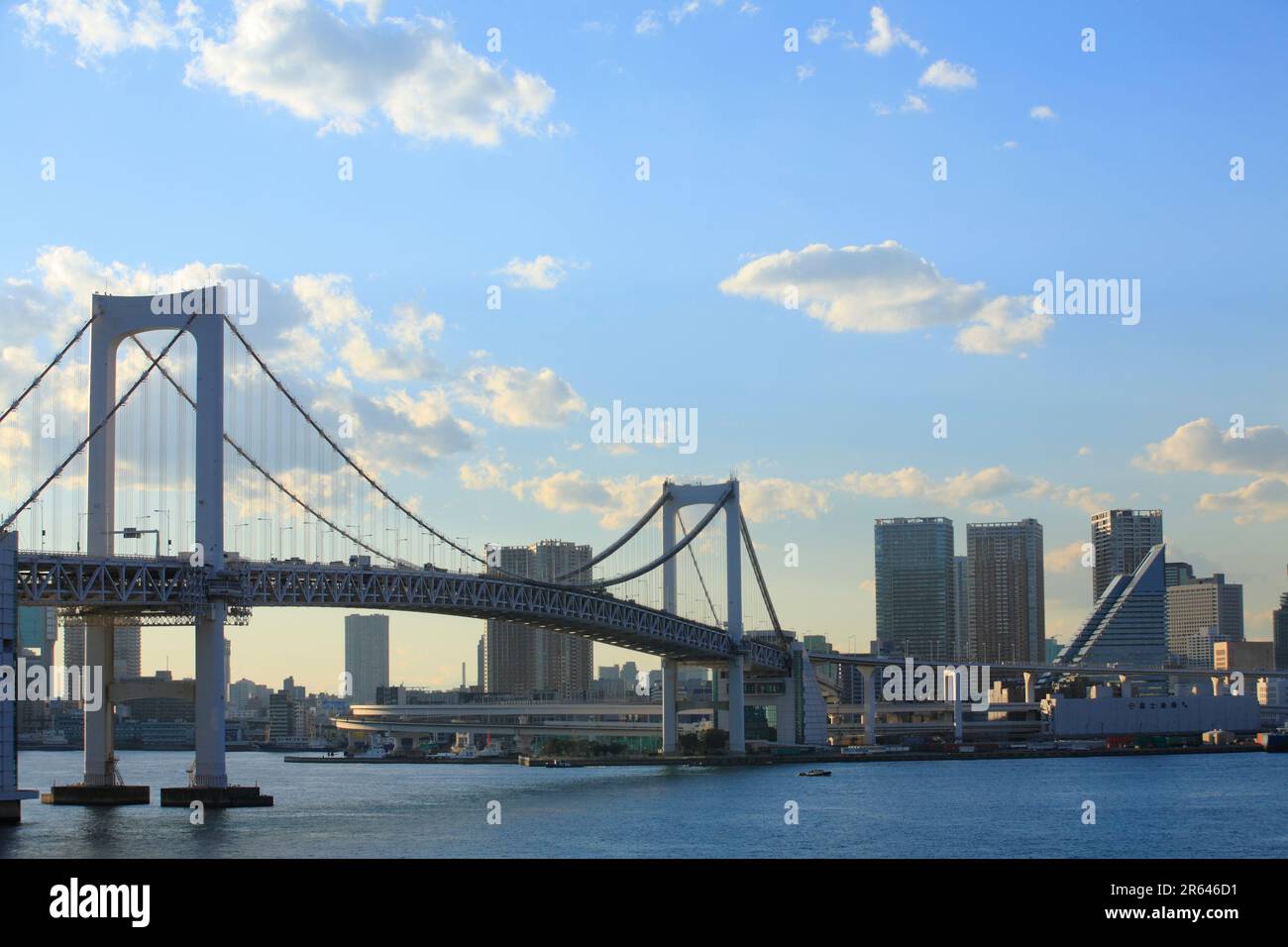 The port of Tokyo and Rainbow Bridge Stock Photo - Alamy