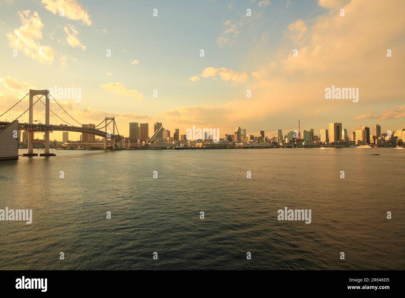 The port of Tokyo and Rainbow Bridge Stock Photo - Alamy