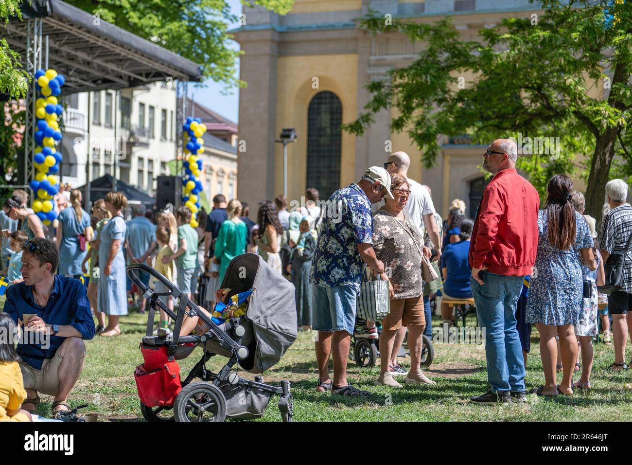 National day celebration on June 6, 2023 in Norrköping. Norrköping is a ...