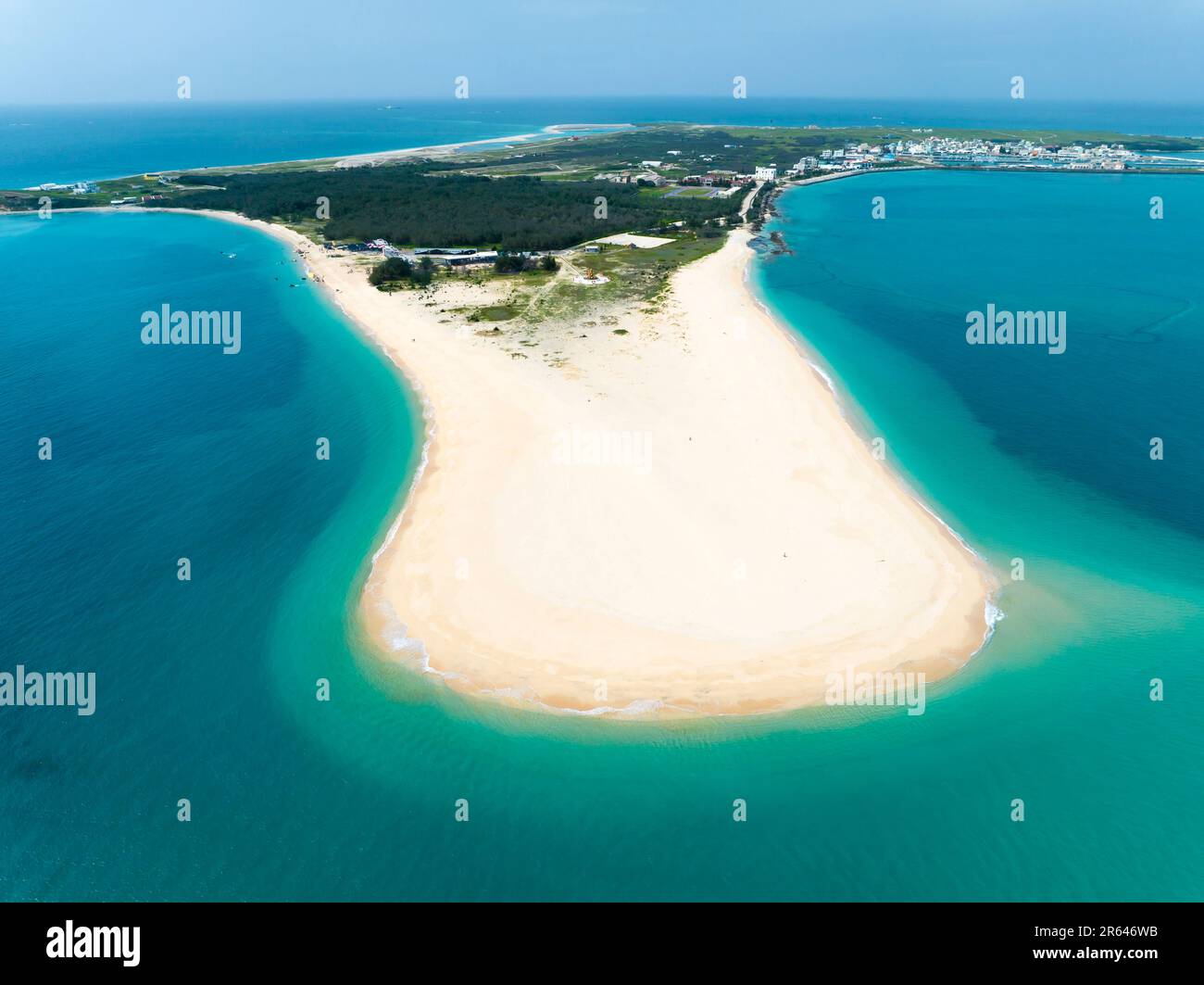 Aerial view of Jibei Island, a famous tourist destination for water ...