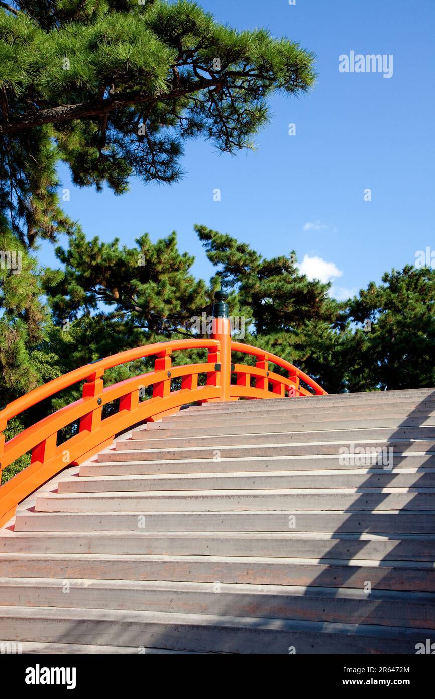 Drum bridge of Sumiyoshitaisha shrine Stock Photo - Alamy