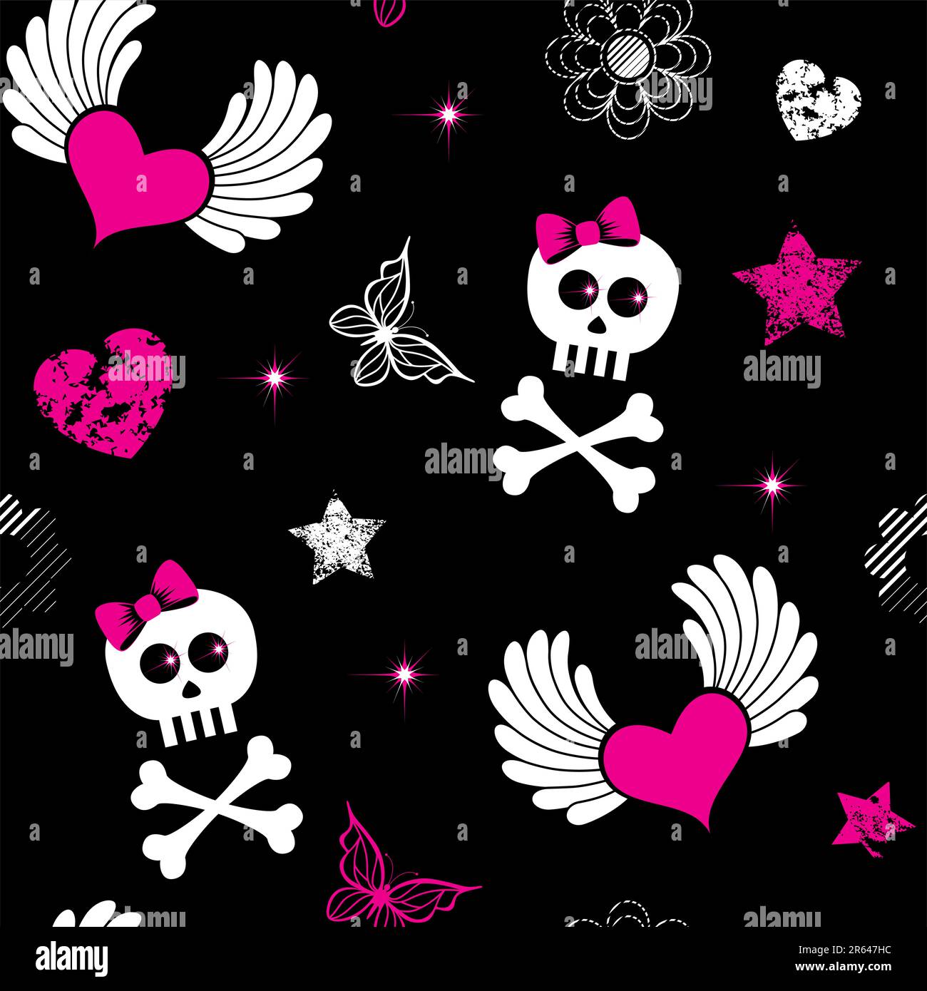 Seamless from emo symbols(can be repeated and scaled in any size Stock ...