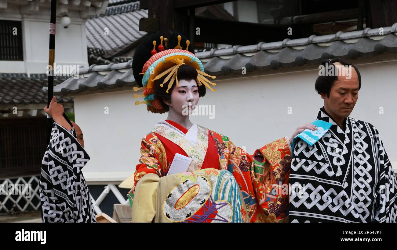 Nikko, Japan - May 1 2023: the unidentified artist dress like Geisha in ...