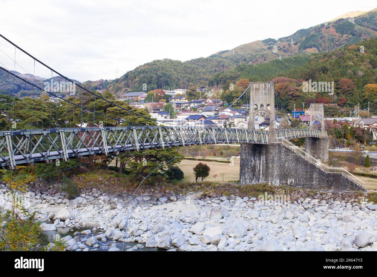 Momosuke bridge in Tsumago inn Stock Photo - Alamy