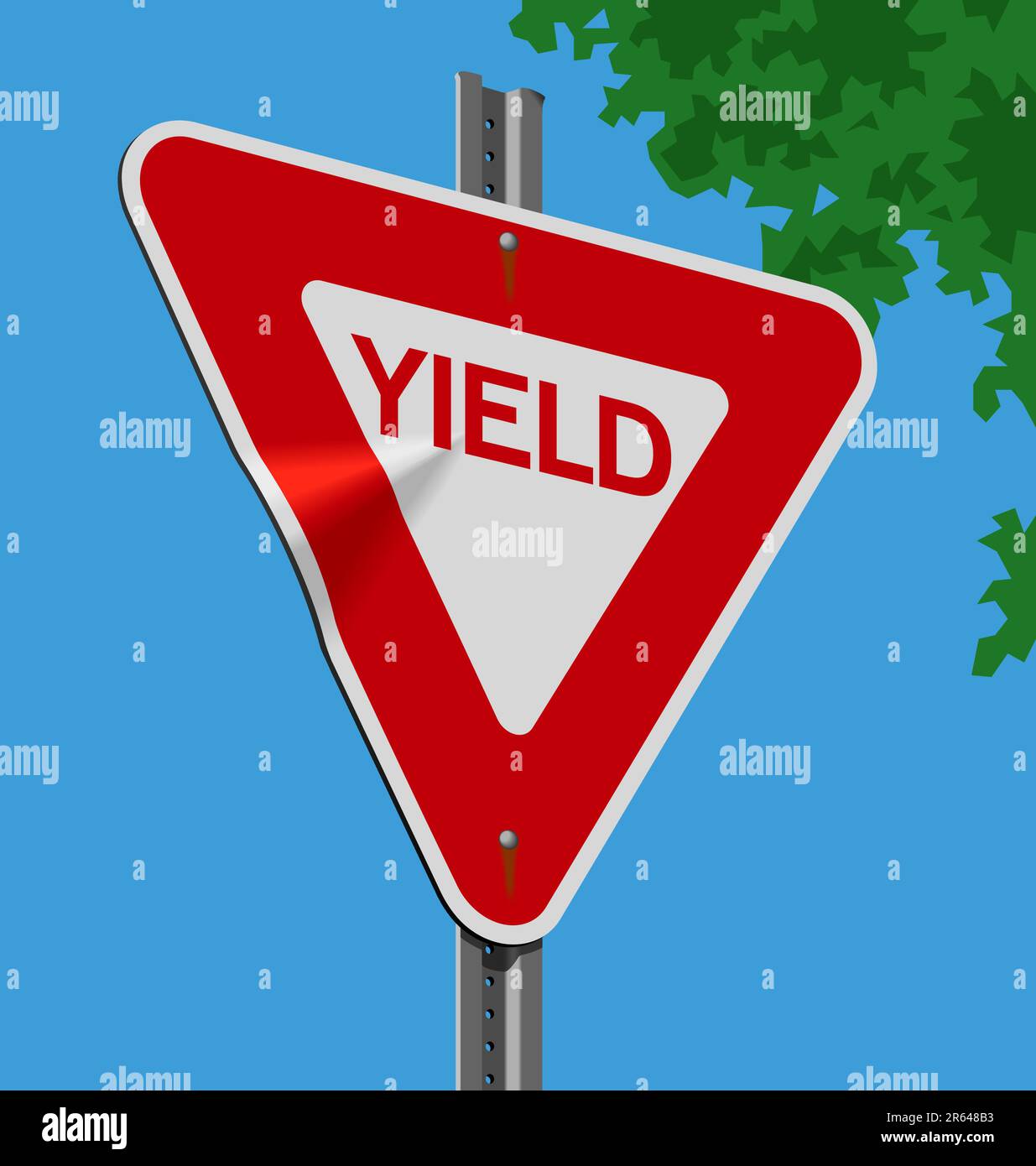 Bent metal pole Stock Vector Images - Alamy