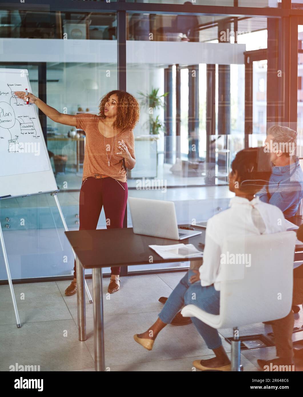 Coming together to arrive at a solution much quicker. a businesswoman ...