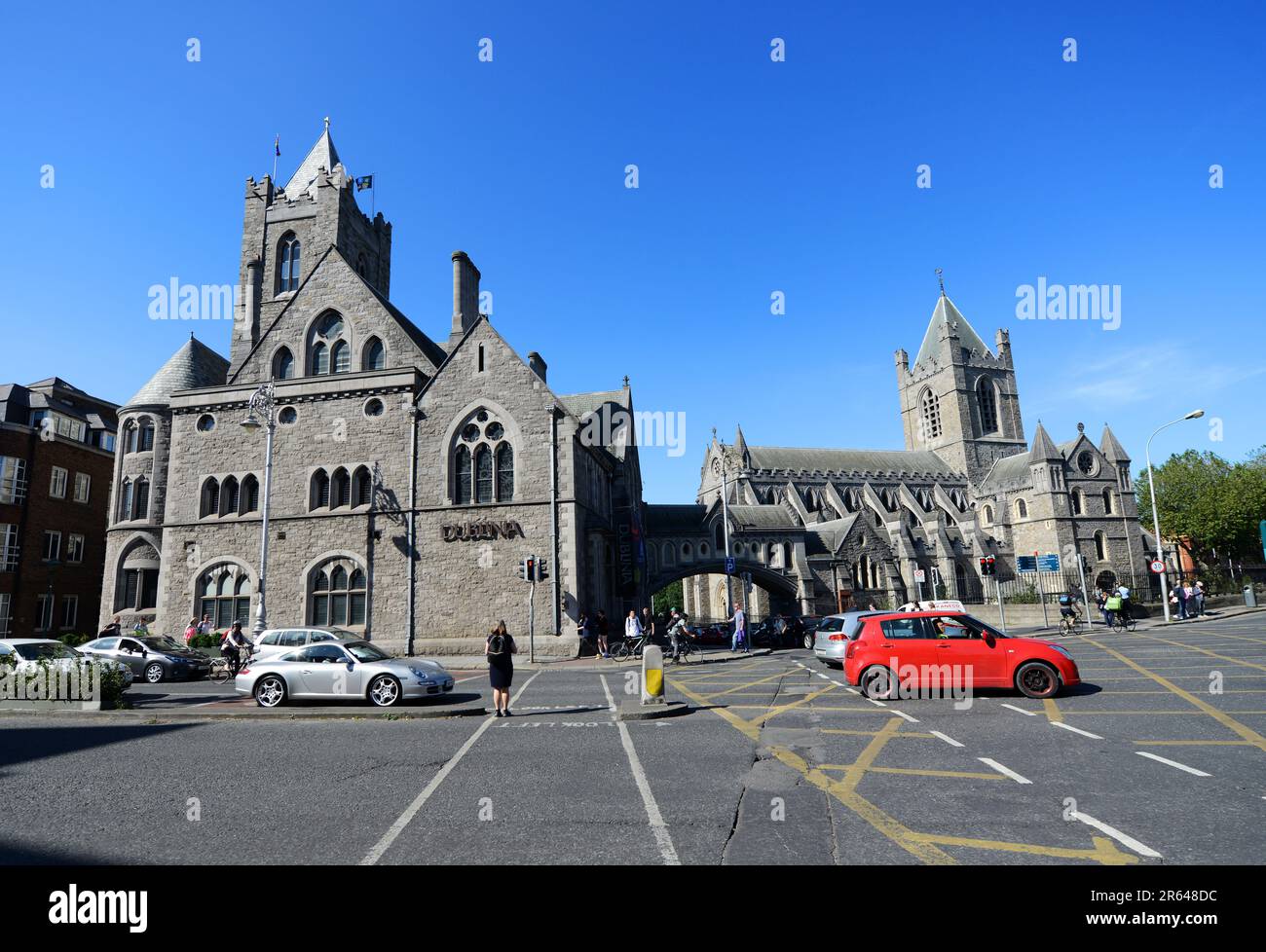 The Christ Church Cathedral and the Dublina museum in Dublin, Ireland ...