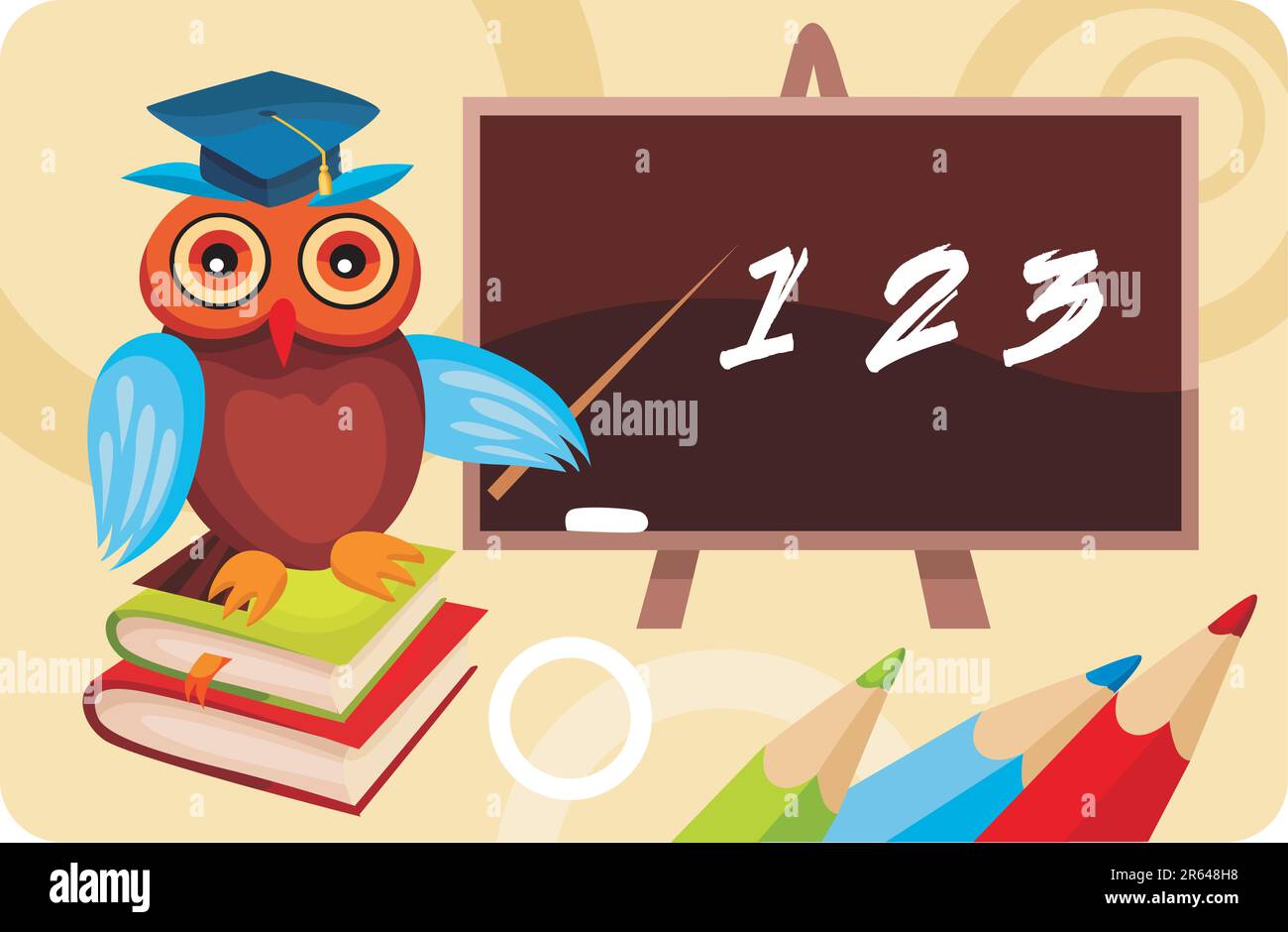 vector illustration of a school card Stock Vector Image & Art - Alamy