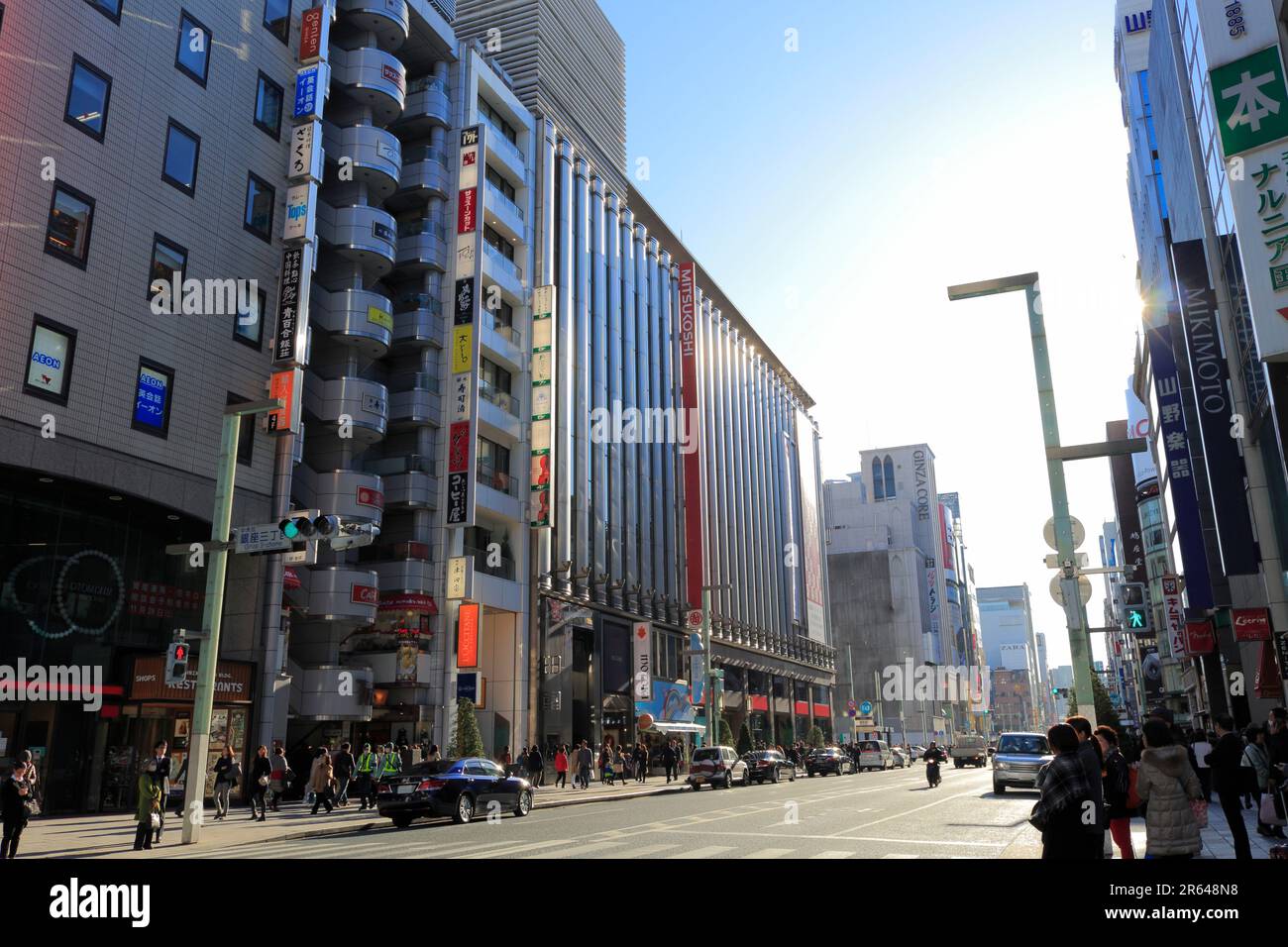 Chuo dori shopping street in ginza hi-res stock photography and images - Alamy
