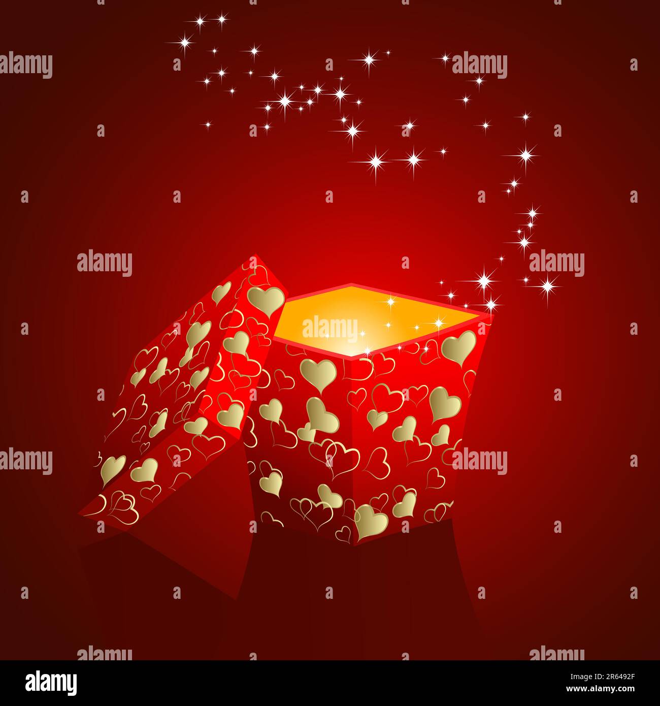 Gift boxes hearts wrapping Stock Vector Images - Alamy