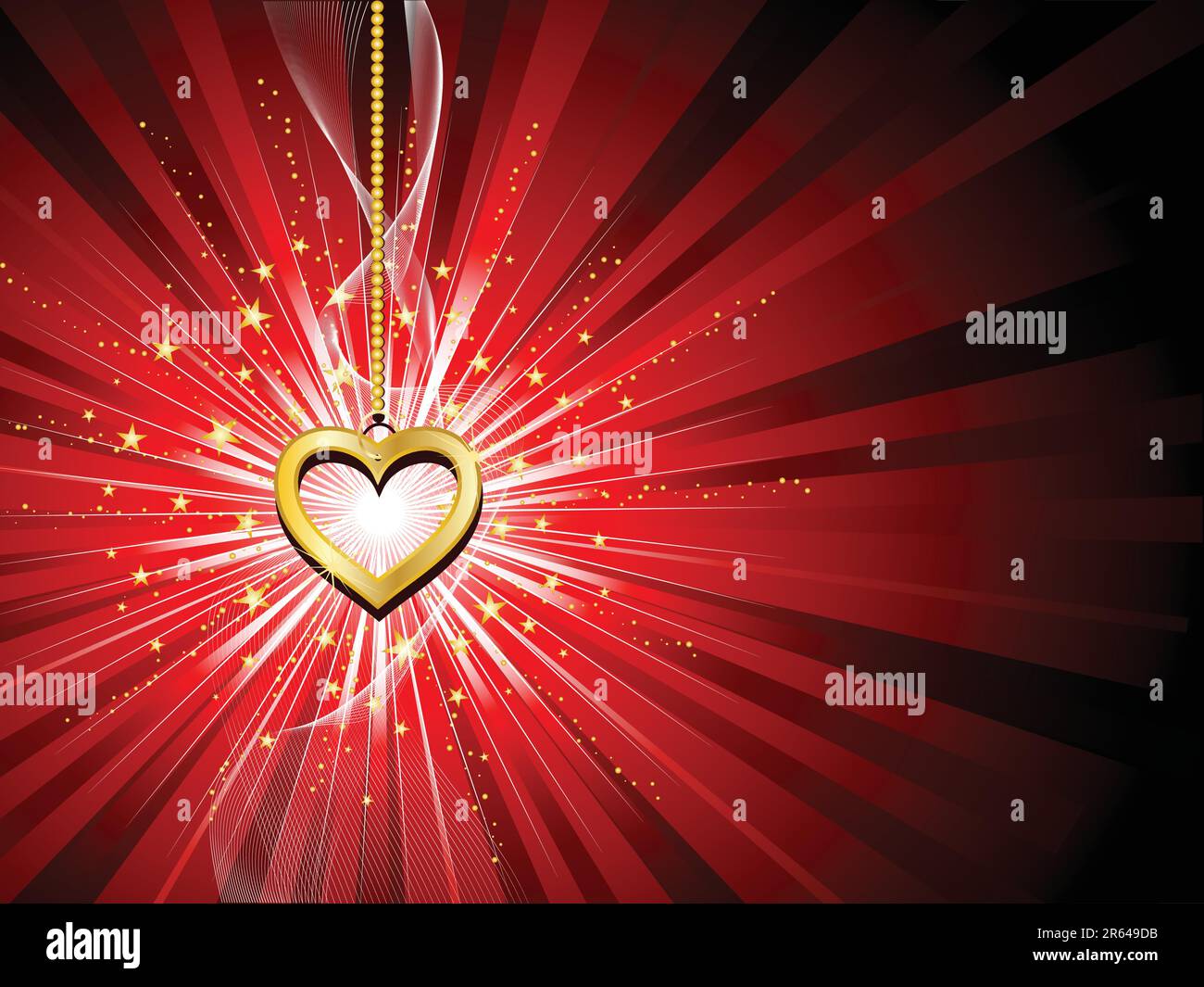 Golden heart illustration hi-res stock photography and images - Alamy