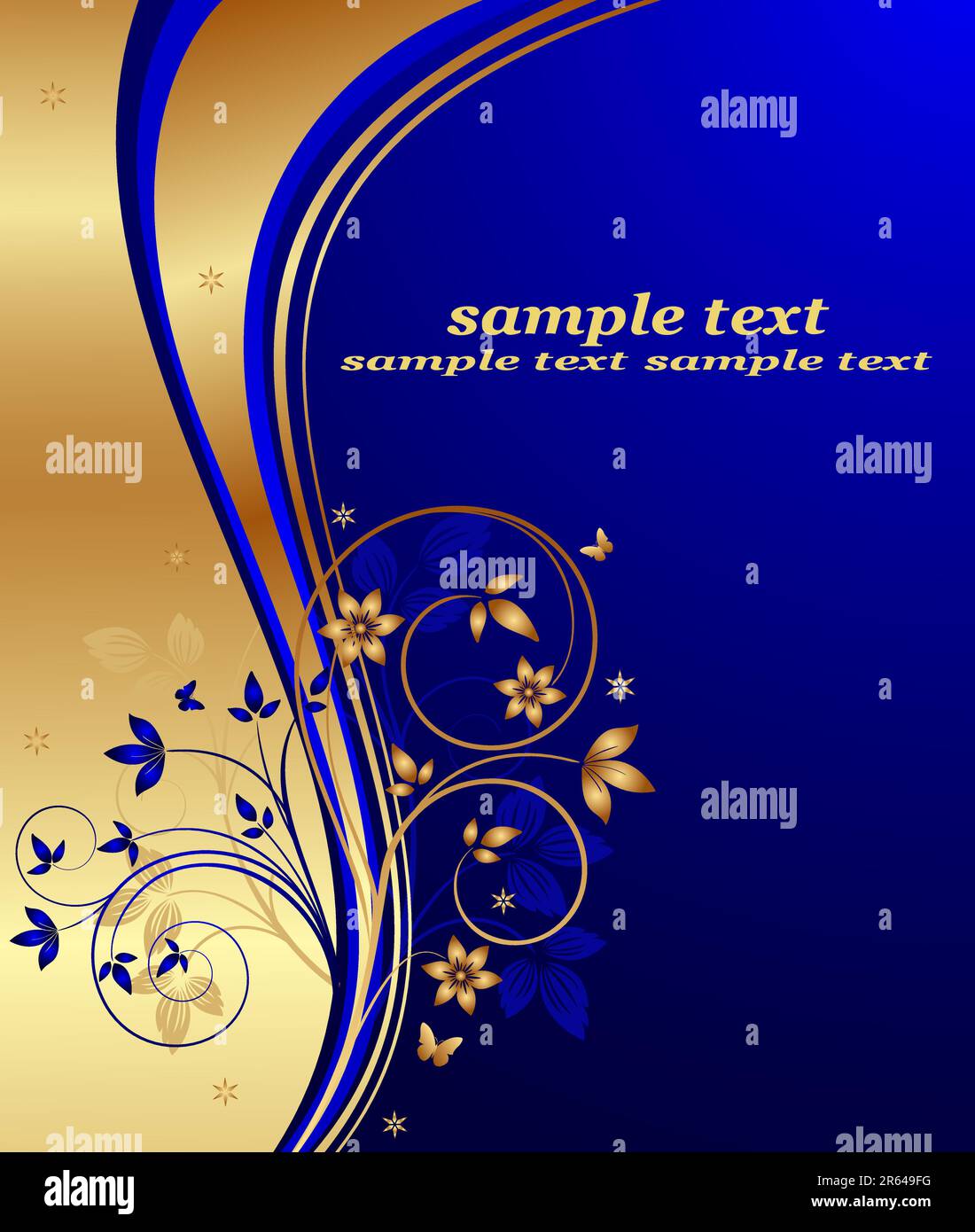 Abstract blue floral vector background design Stock Vector Image & Art ...