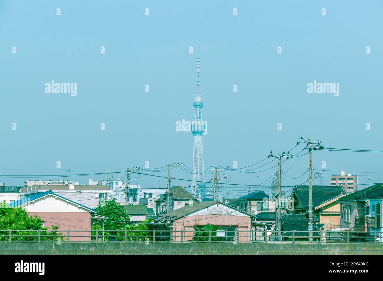 Sky Tree and rows of houses Stock Photo - Alamy
