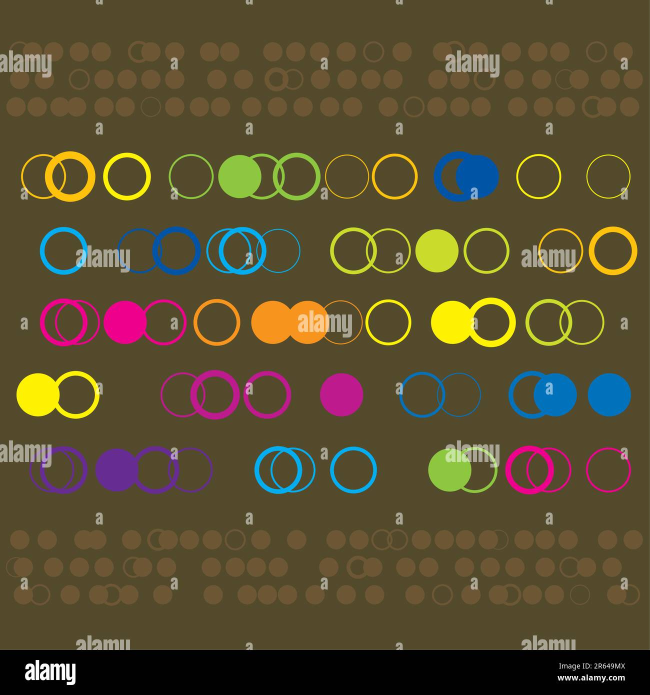 Vector illustration of colorful funky circles design Stock Vector Image ...