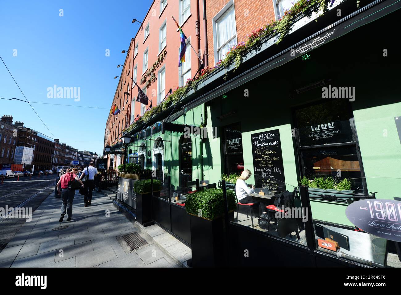 The 1900 Restaurant on Harcourt Street in Dublin, Ireland Stock Photo ...