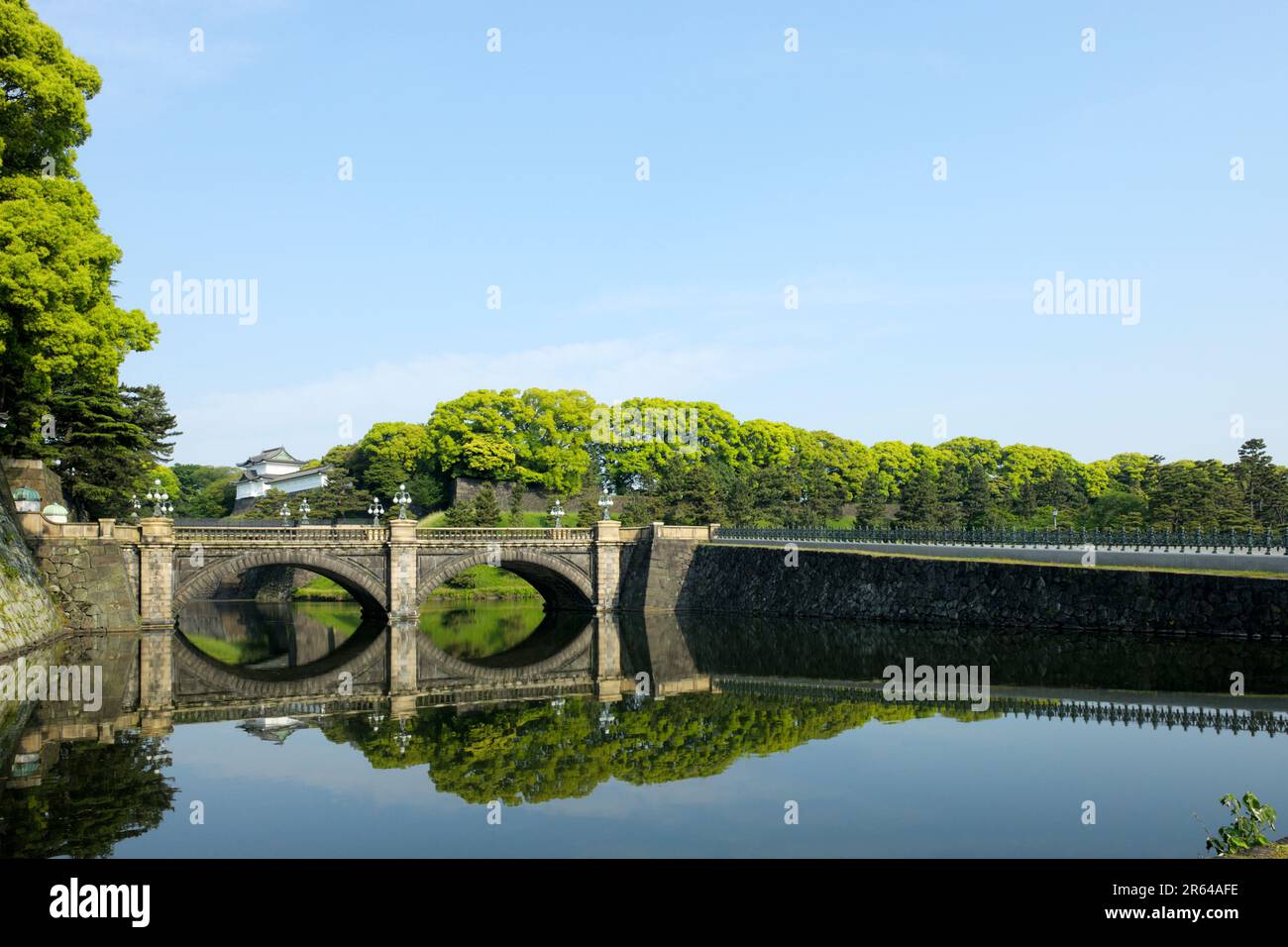 Imperial Palace Nijubashi Moat and Fushimi Tower Stock Photo - Alamy