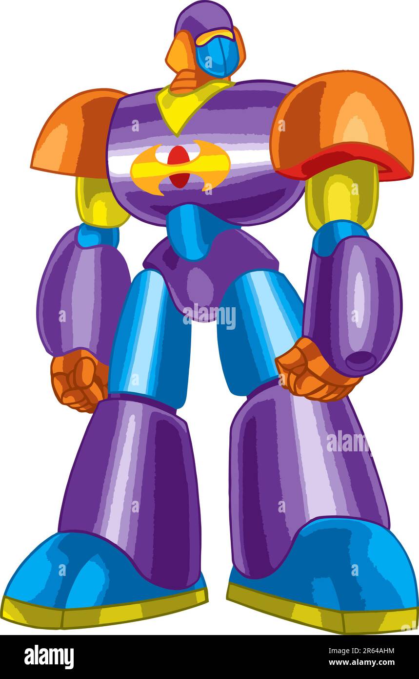 a vector illustration of a colorful robot Stock Vector Image & Art - Alamy