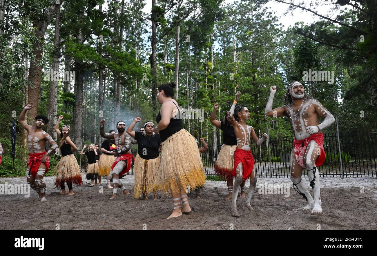 Brisbane, Australia. 07th June, 2023. Members of the Butchulla people ...