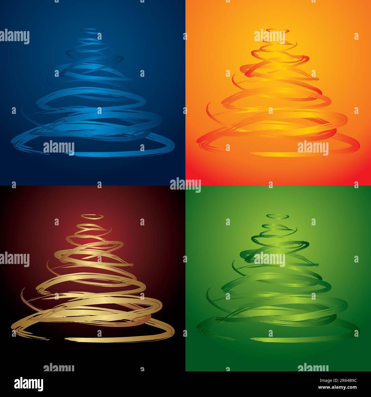 Curly tree in background Stock Vector Images - Alamy