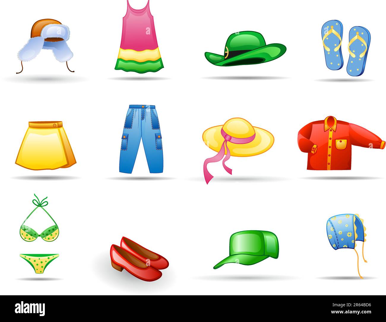 Clothes icon set. Isolated on a white background Stock Vector Image ...