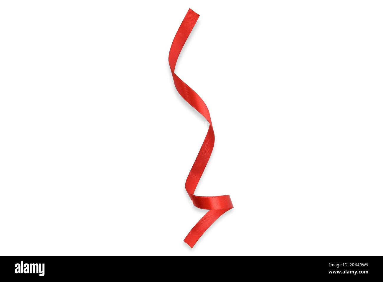 Clipping path. Red ribbon isolated on white background. Red ribbon ...