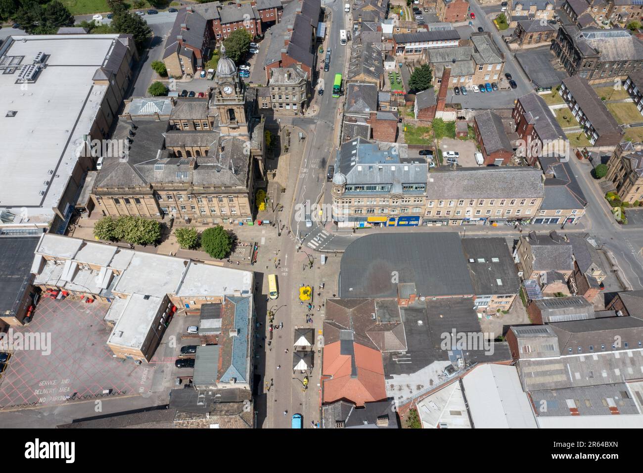 Aerial photo of the village of Morley in Leeds, West Yorkshire in the ...