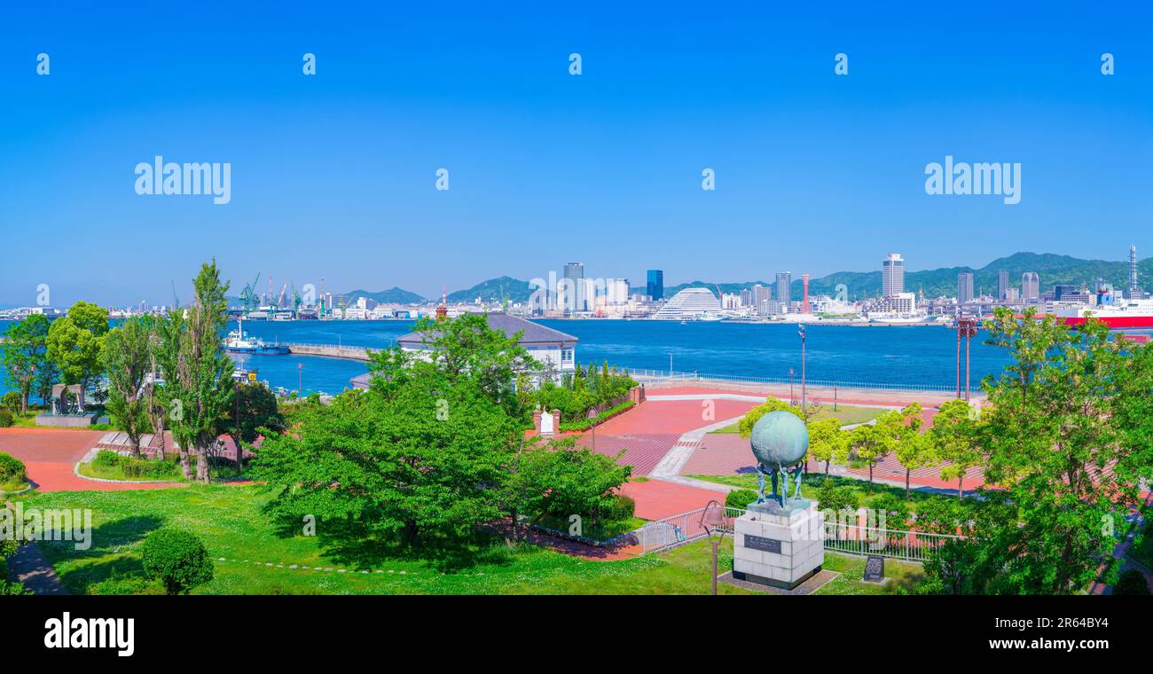 Fresh green and Kobe Port Stock Photo - Alamy