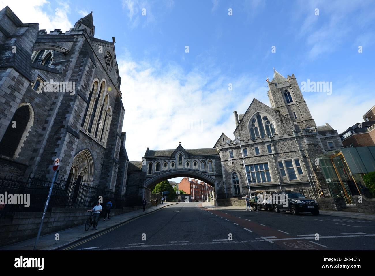 The Dublina museum in an hold medieval building in Dublin, Ireland ...