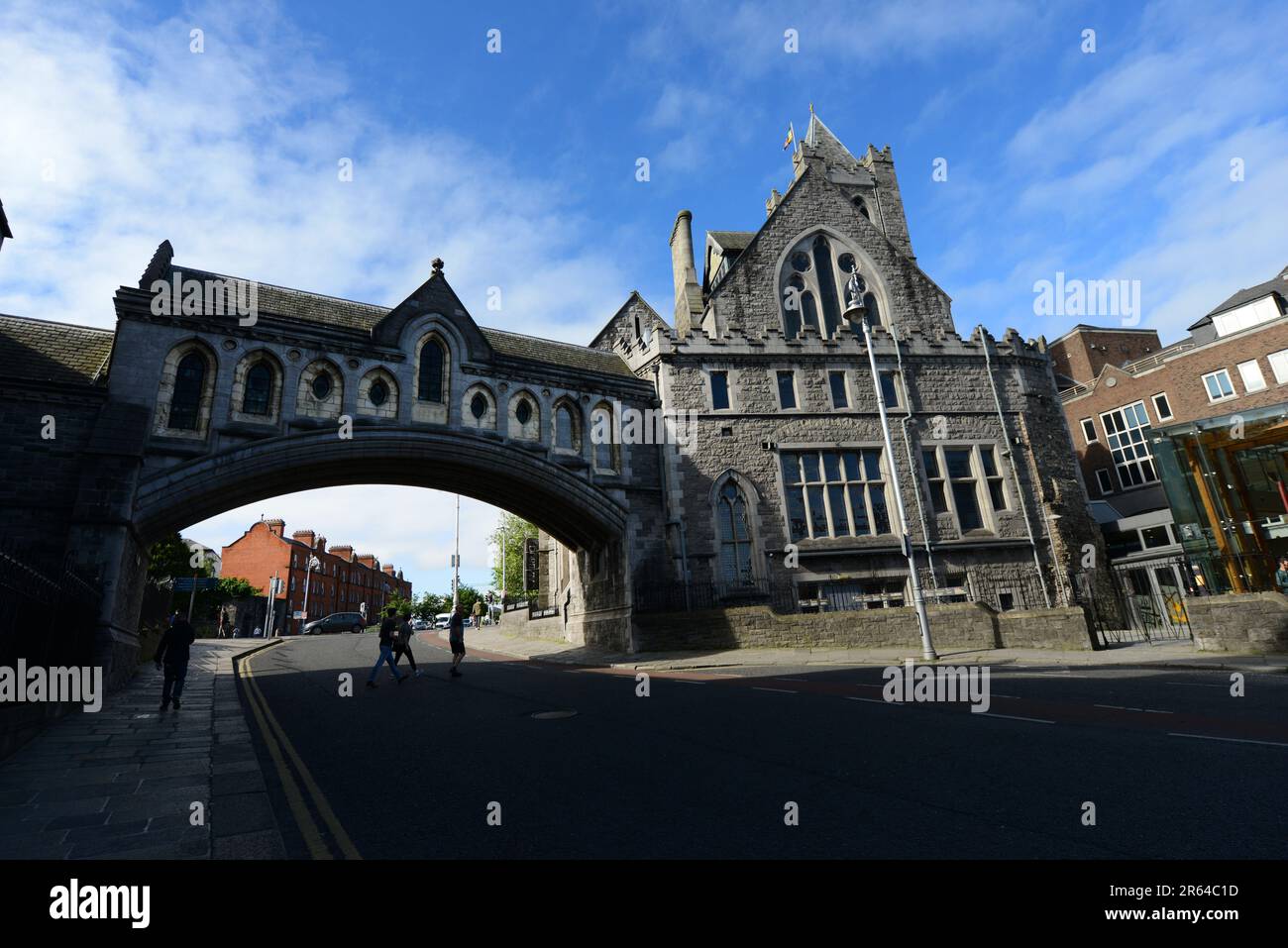 The Dublina museum in an hold medieval building in Dublin, Ireland ...