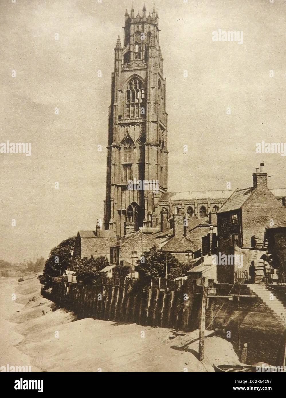 A 1933 view of the church tower (St Botolph's parish church tower ...