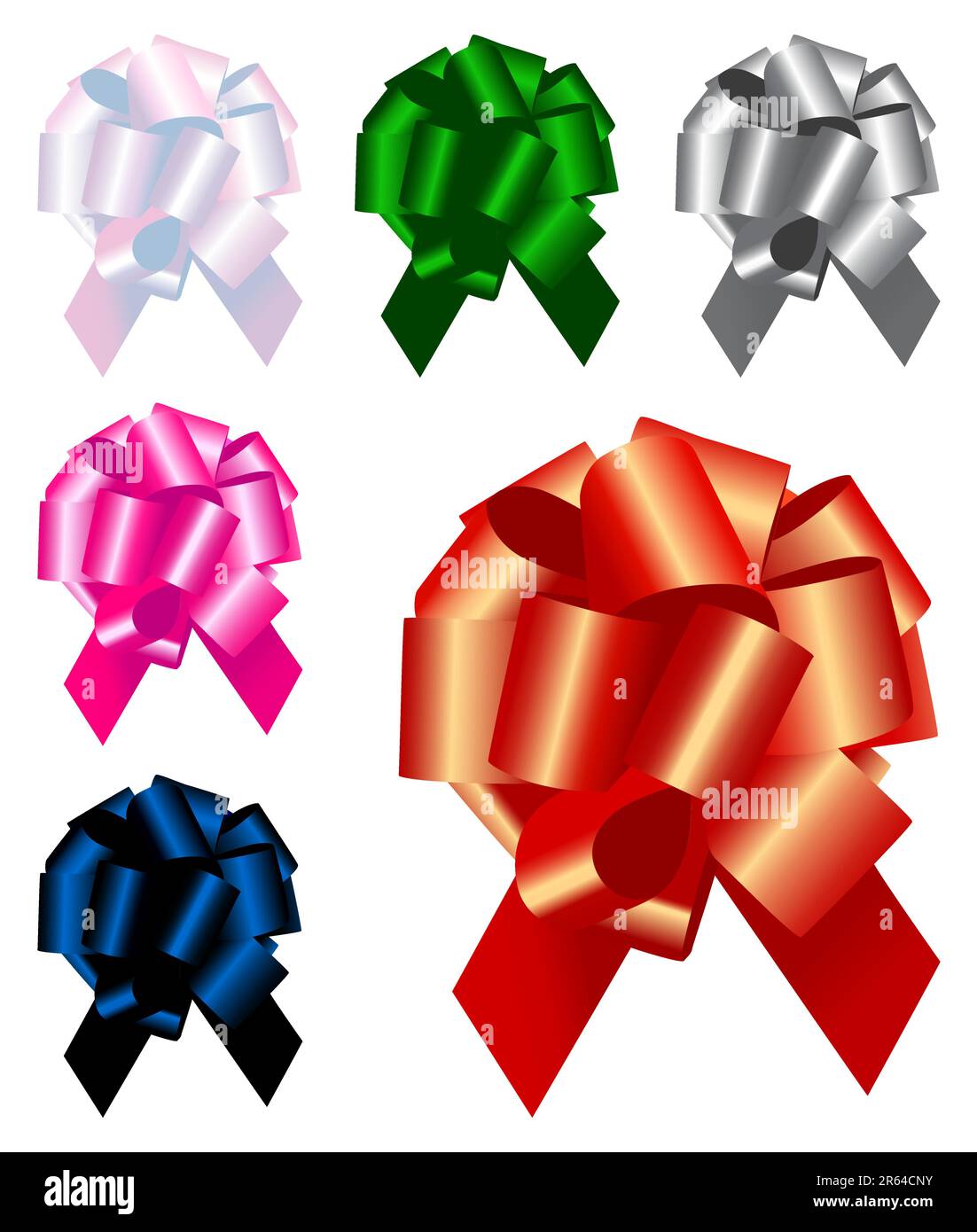 Collection of different colored bows for holidays Stock Vector Image ...