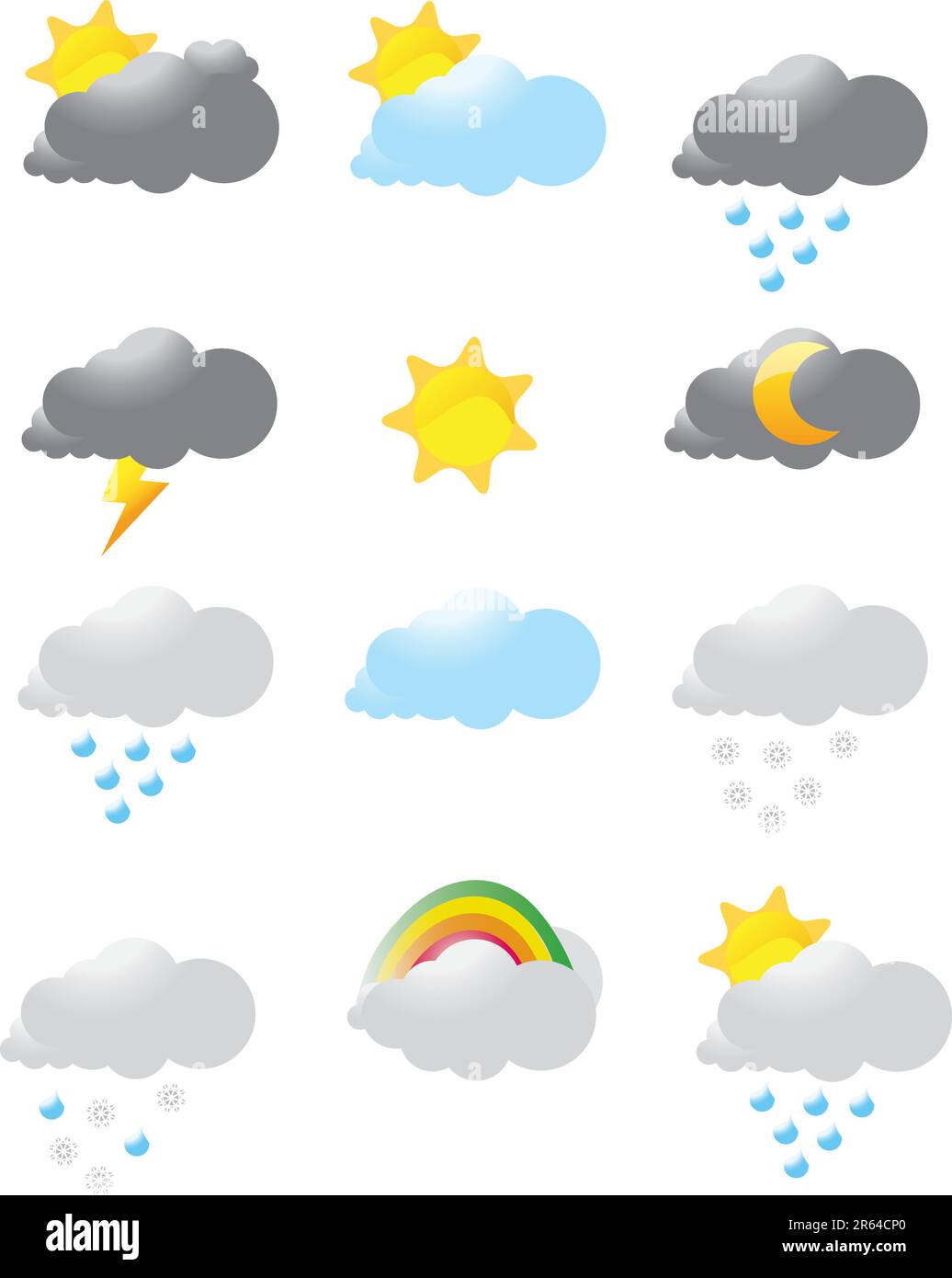 Stormy sky with rainbow Stock Vector Images - Alamy
