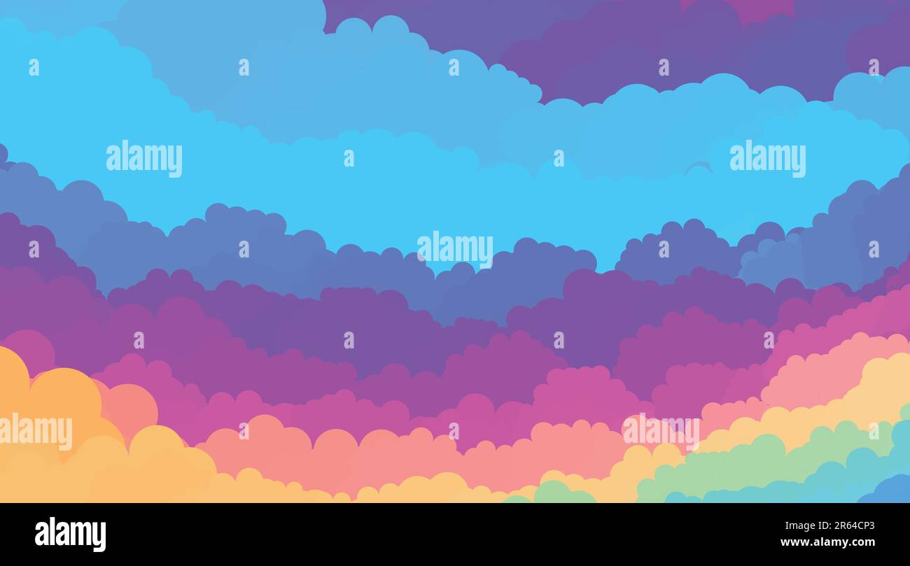 Purple sky above clouds Stock Vector Images - Alamy