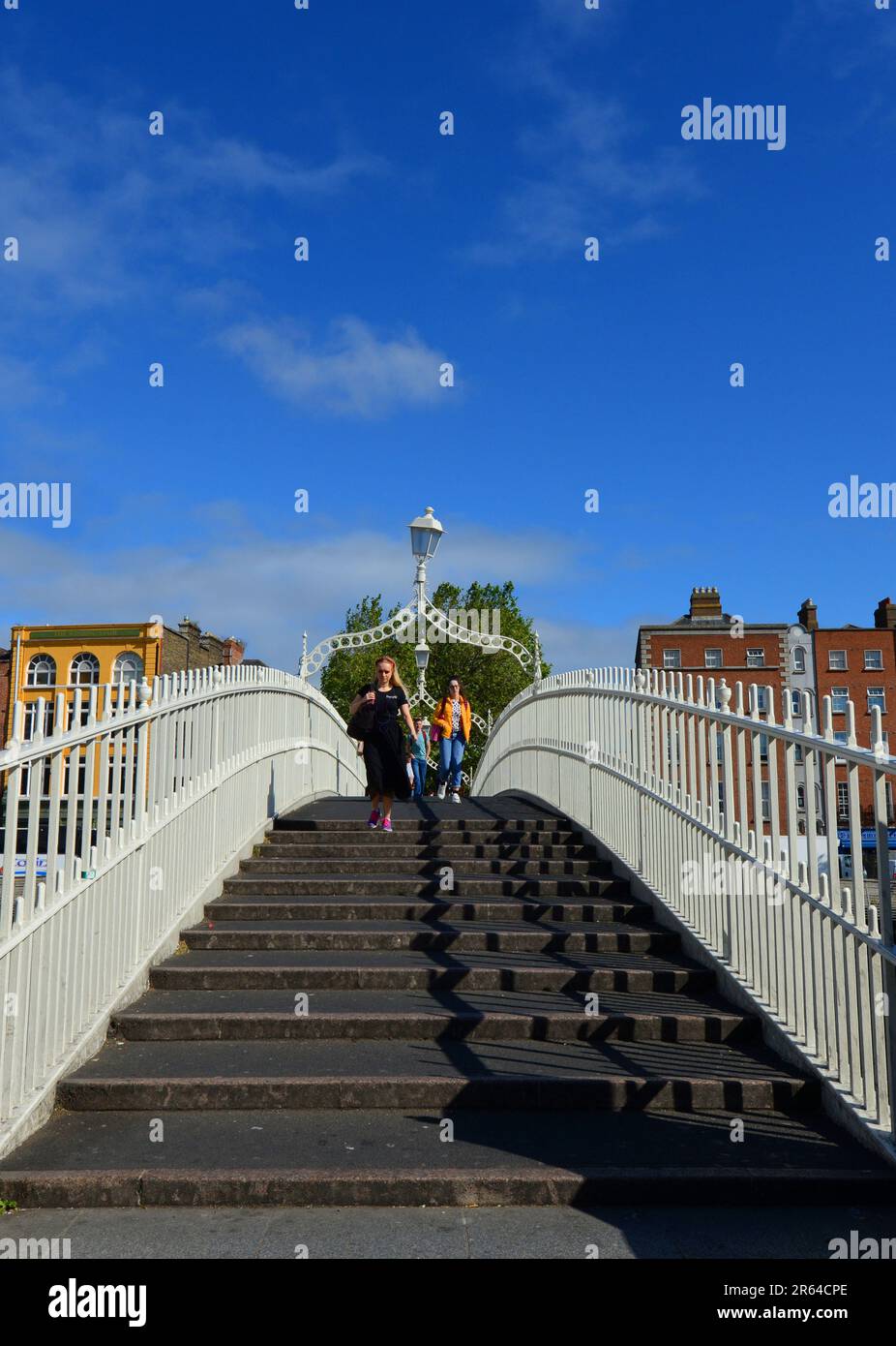 Ha'penny Bridge is an iconic pedestrian bridge over the Liffey river in ...